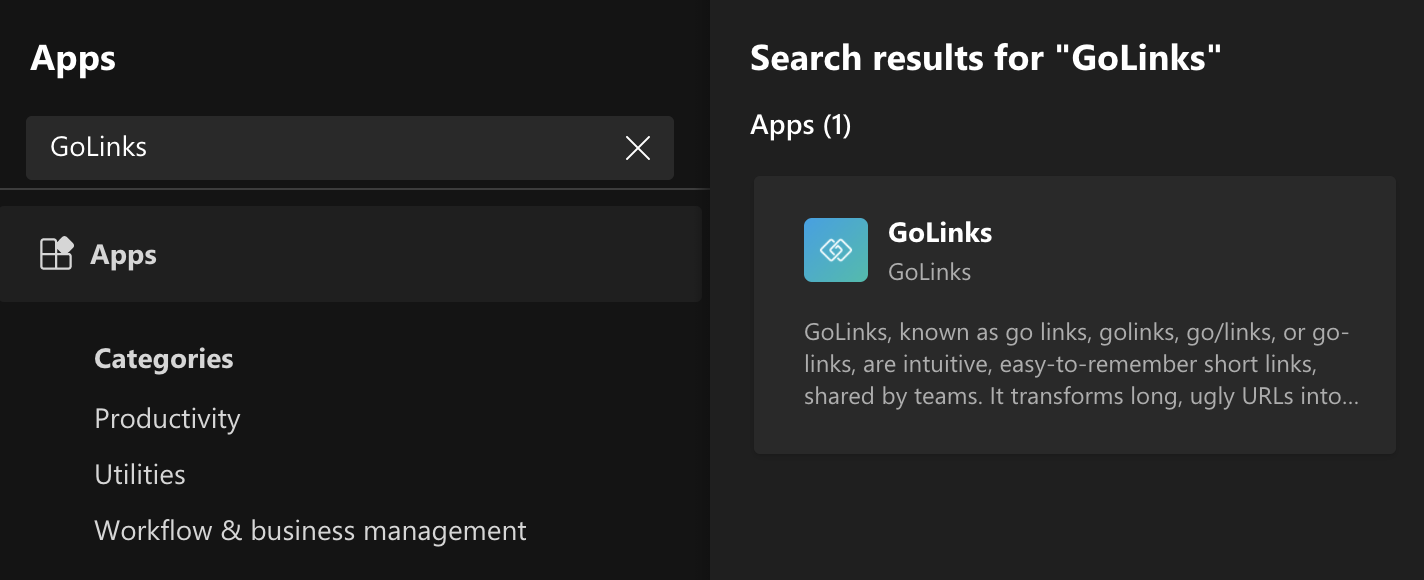 The GoLinks® Help Center - Microsoft Teams Integration Guide